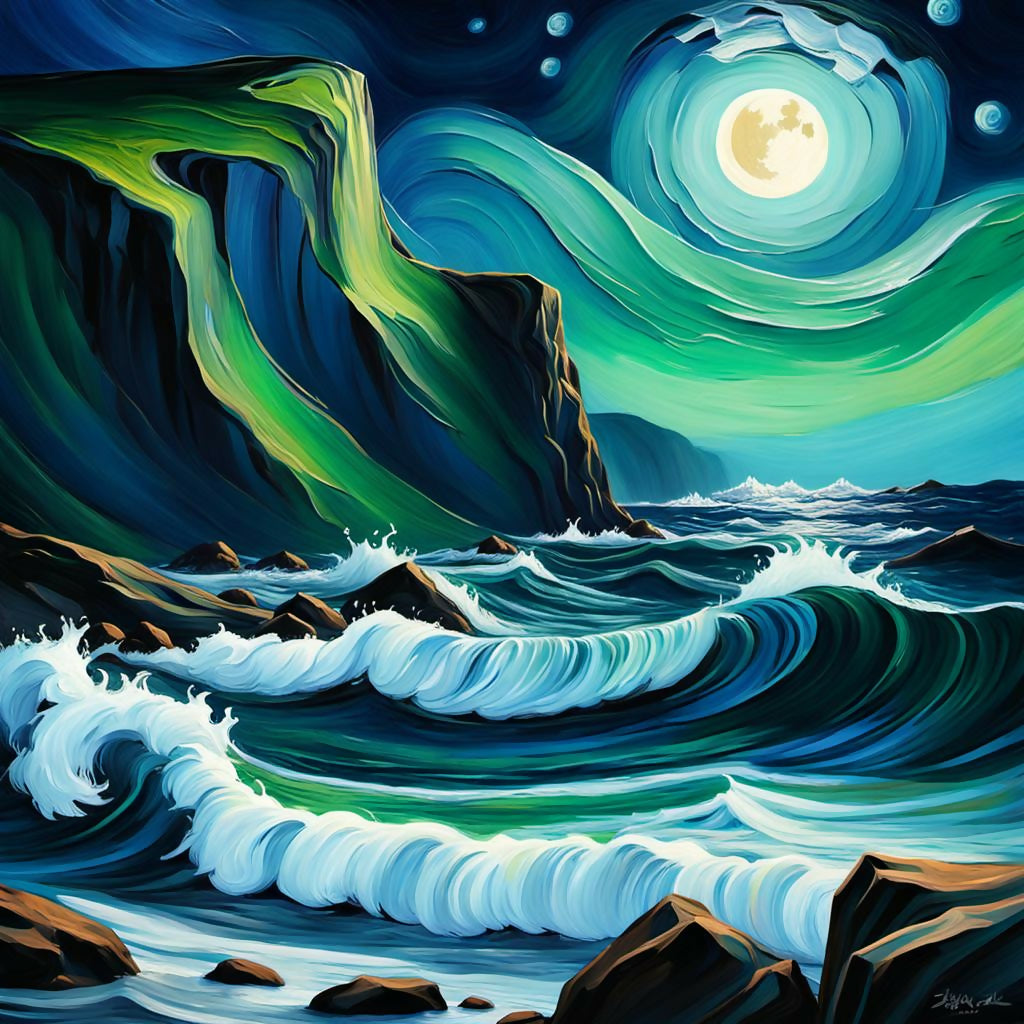 Moonlit Waves AI Art: A Unique Creative Experience