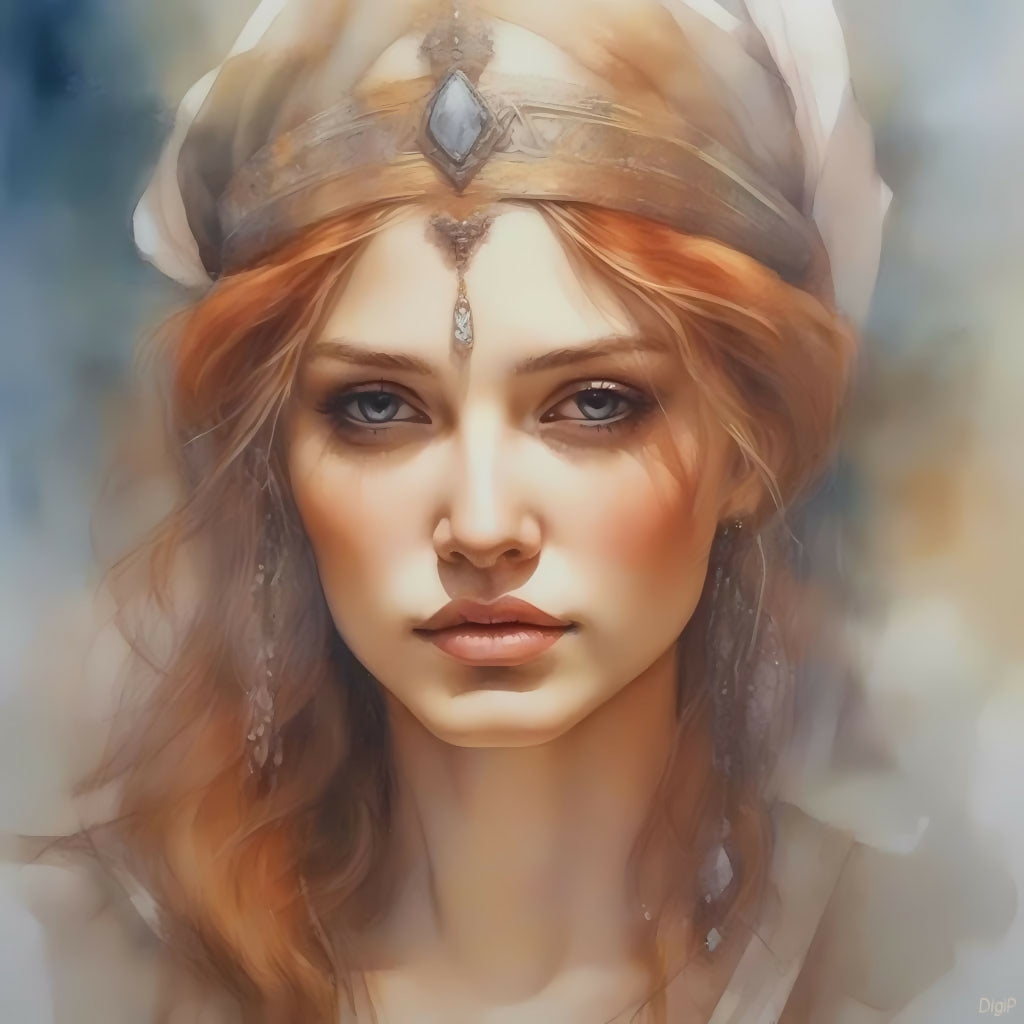 AI Painting, woman,watercolour style,