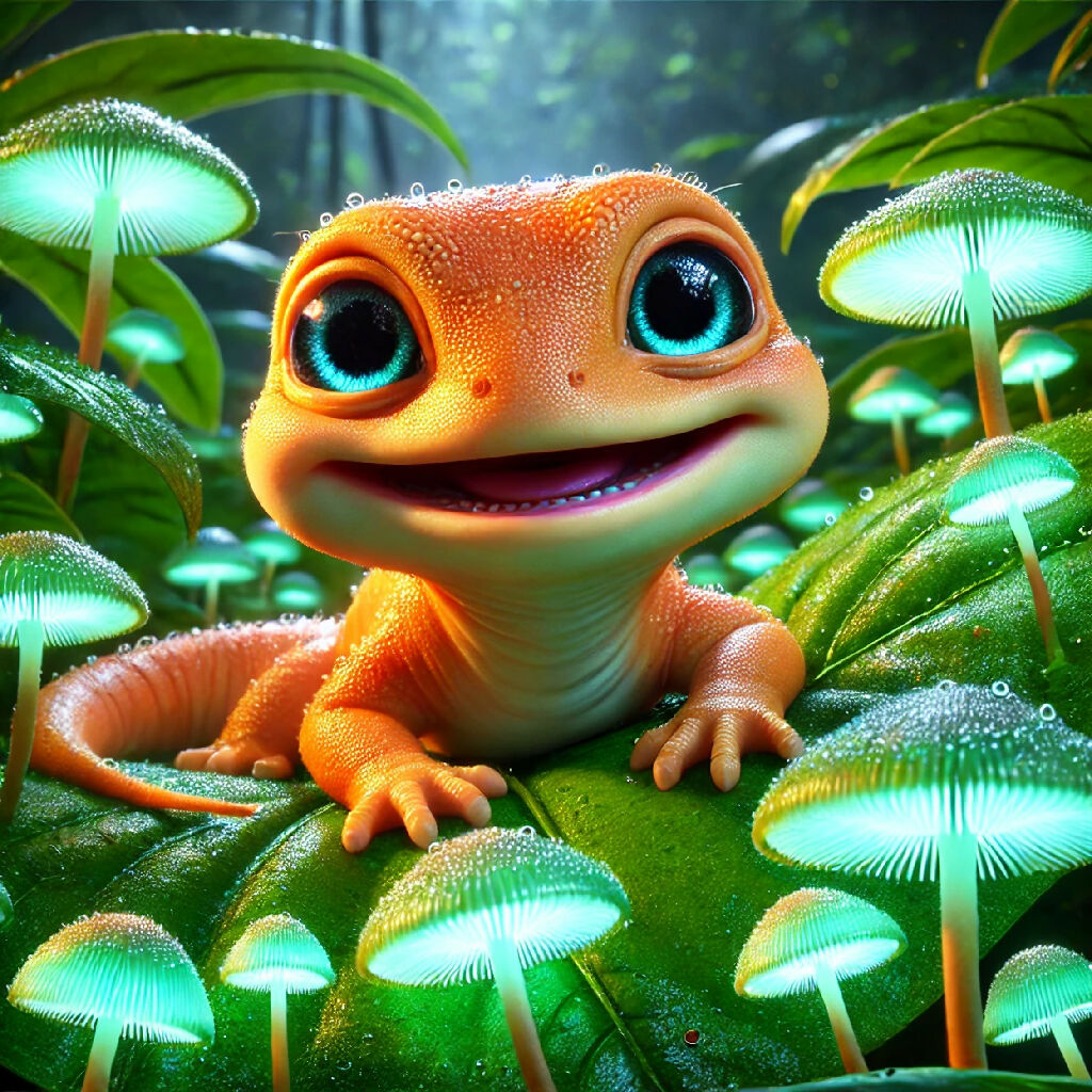 happy lizard in the jungle