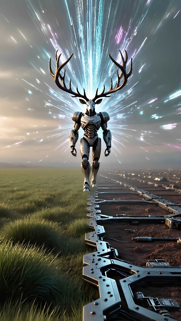 Stag Sentinel in the Machine Fields