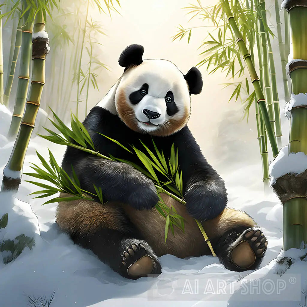Giant Panda Poster in HD AI Artwork