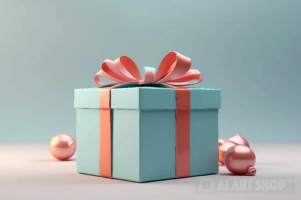 Gift box 3d render minimalist