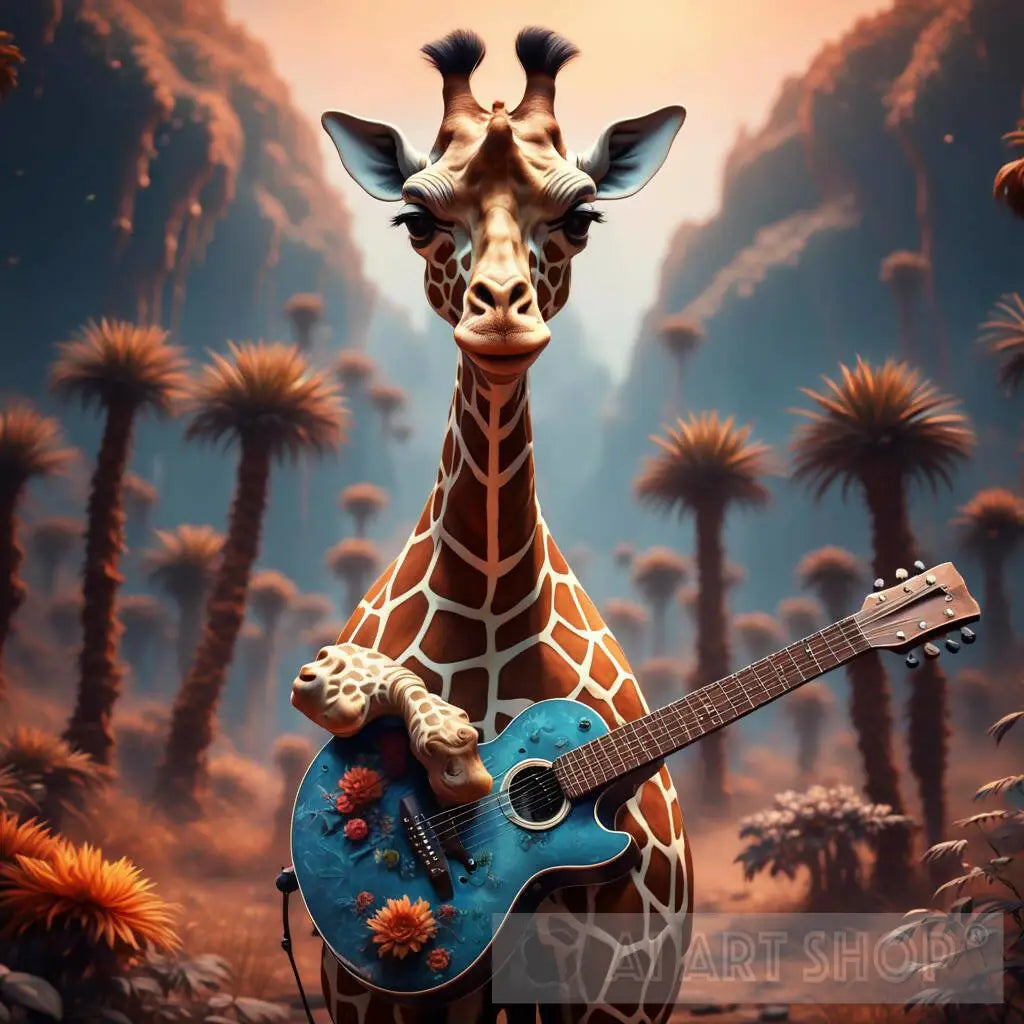 GIRAFFE AND HIS GUITAR