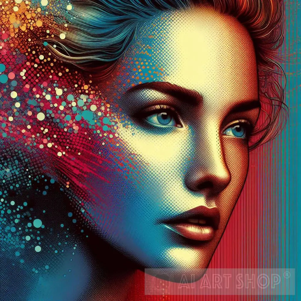 Glamorous face artwork