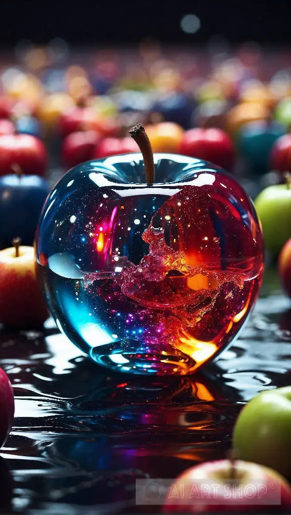 stilllife #apple #glass #fruit #surreal #illusion #trompeoeil #cont...