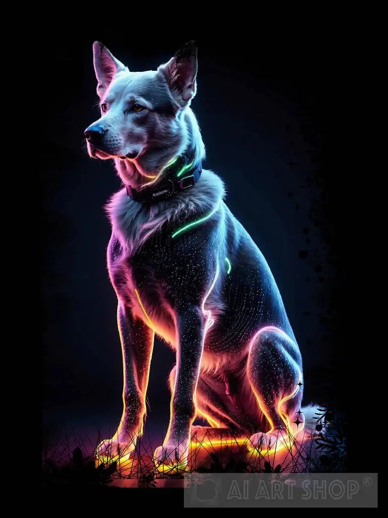Glow In The Dark Dog, Luminescent Art, Dual Experience, Interactive...