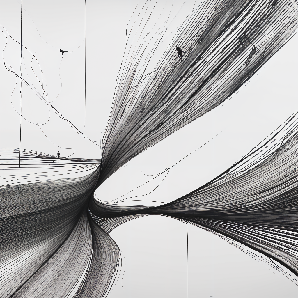 Thread of Existence - Abstract Art Piece Depicting the Fragility of...