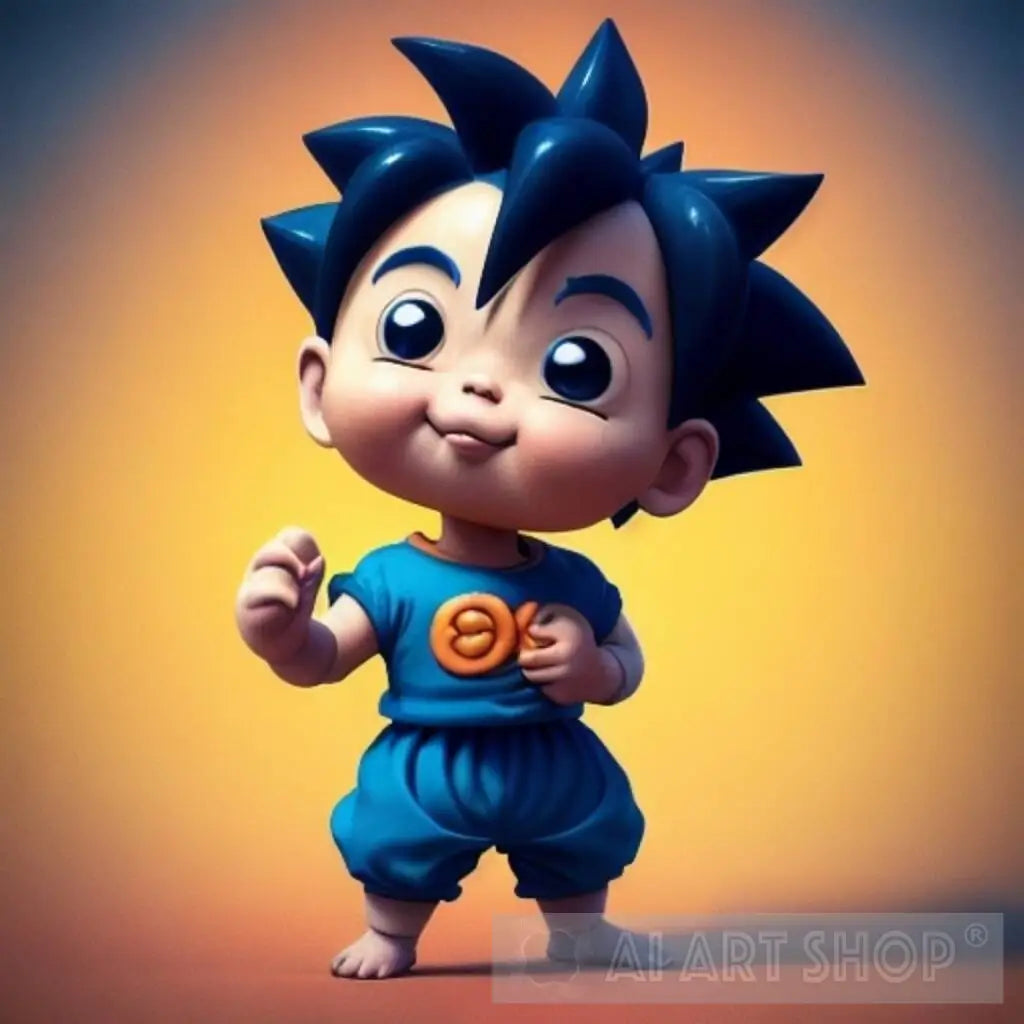 Goku baby, cartoons, colorful background,