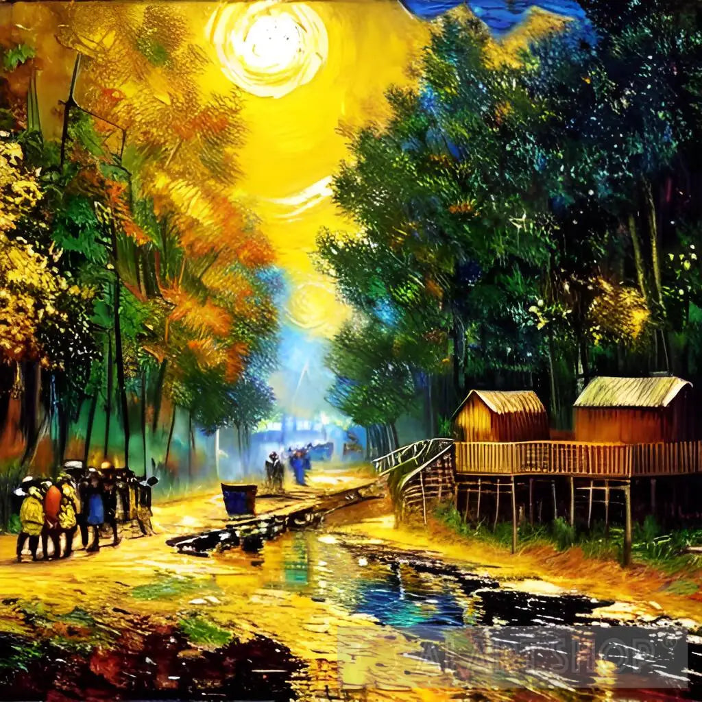 Gold mine, where workers are immersed in the arduous work of extrac...