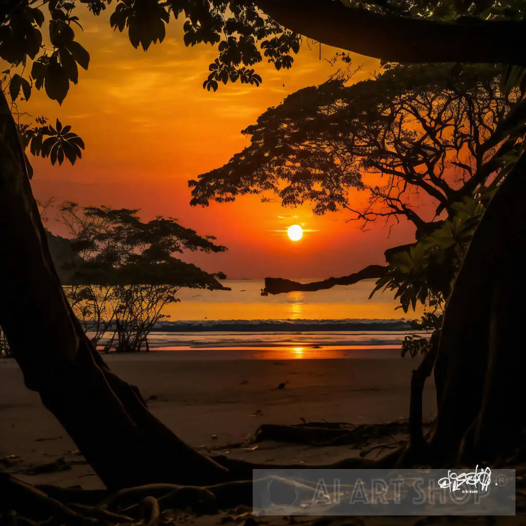 "Golden Hour Bliss: Basking in the Beauty of a Costa Rican Sun...