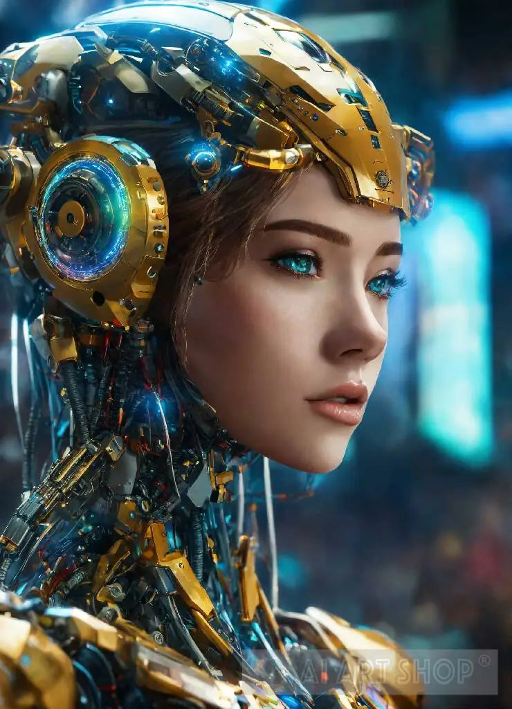 Gorgeous cybernetic girl