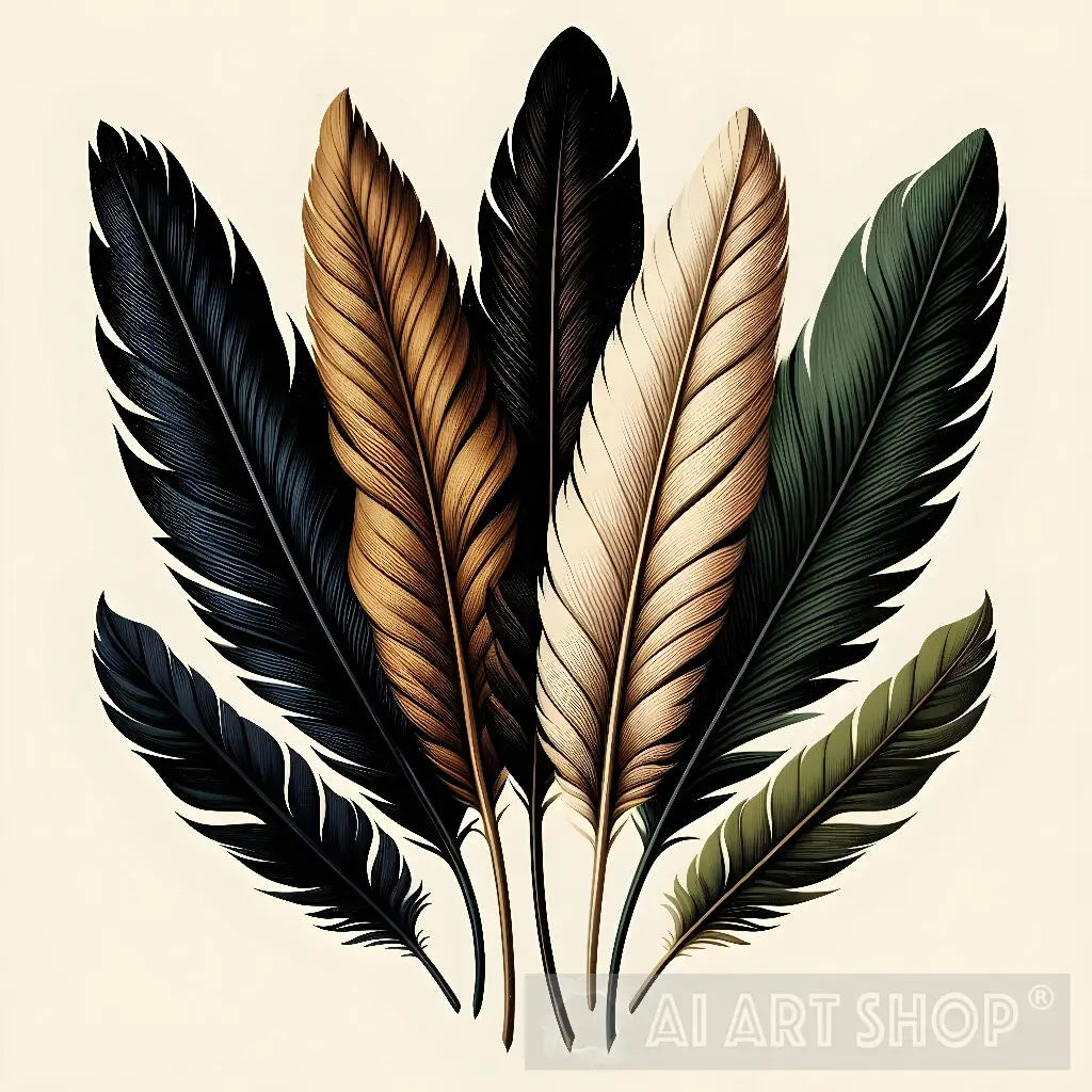 Graceful Feathers: Elegant and Modern Feather Wall Art - Contempora...