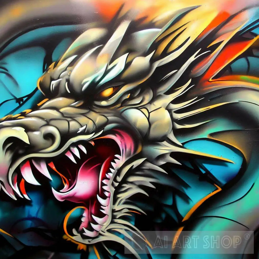 Graffiti art Creatures Dragon 1