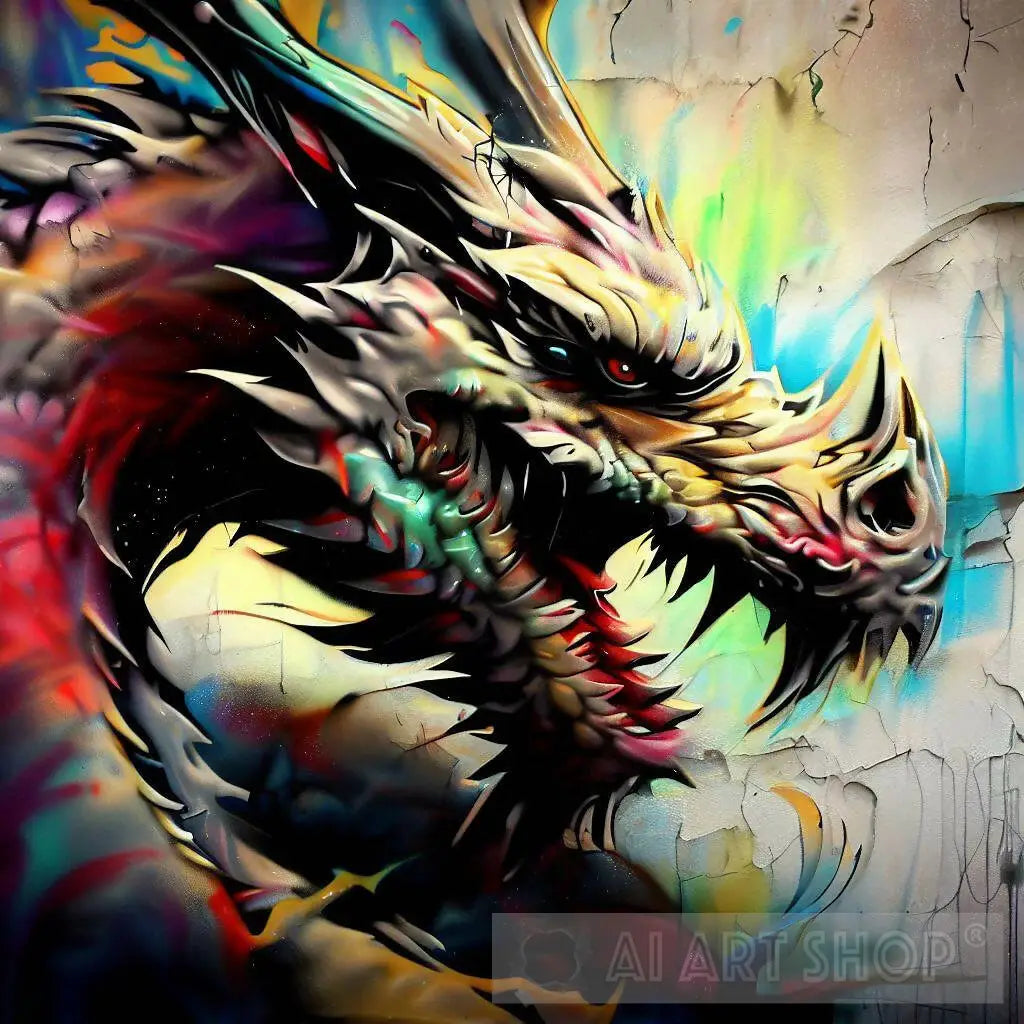 Graffiti art Creatures Dragon 2