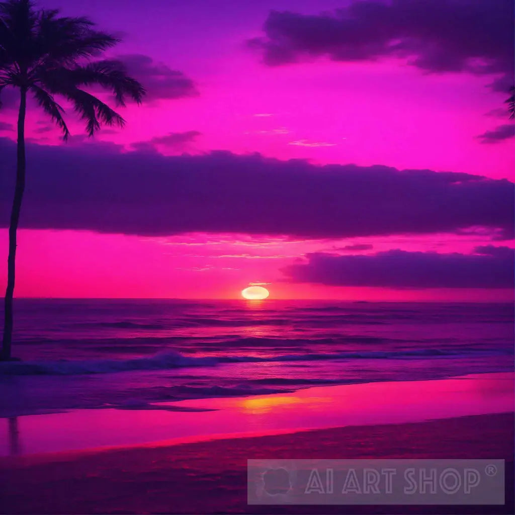 Green nature and the full moon