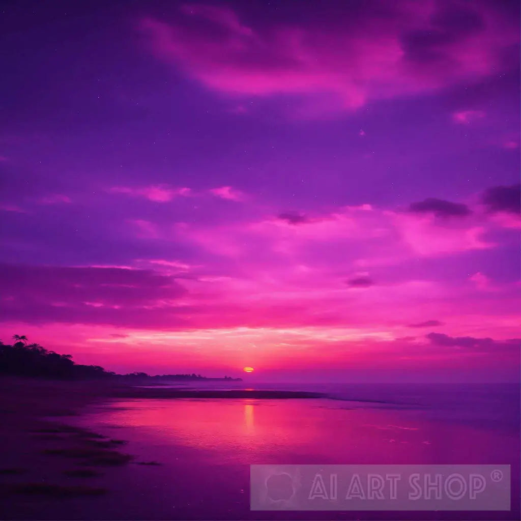 Green nature and the full moon