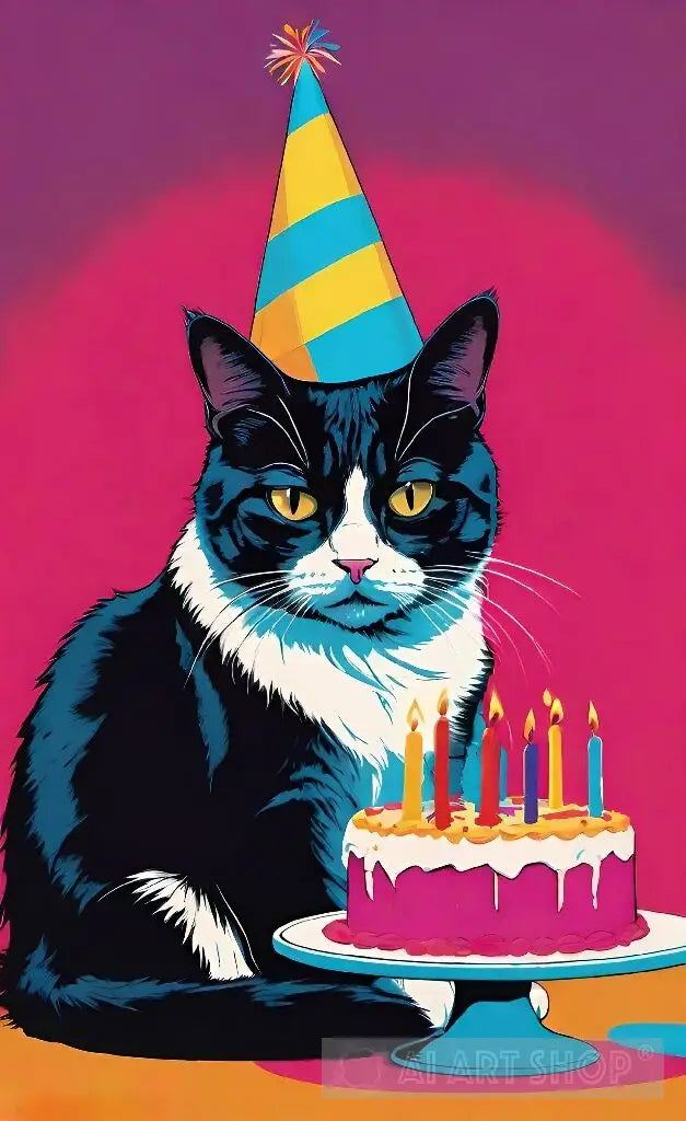 Grumpy Birthday Cat