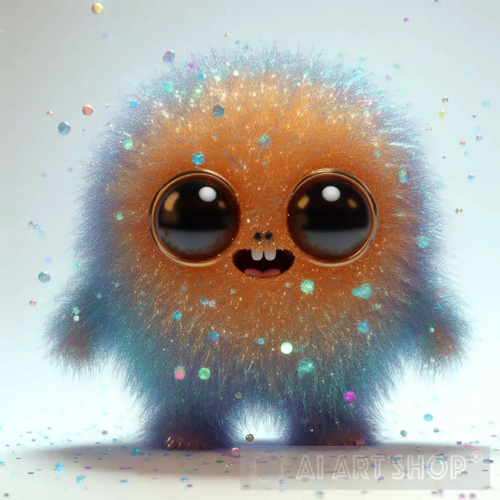 #monster #AIart #glitter #friendlymonster #AIArtforkids