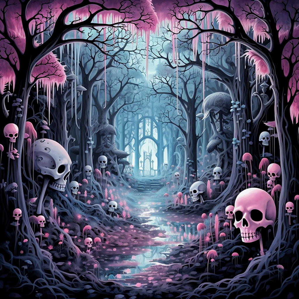 Skeleton Forest Art