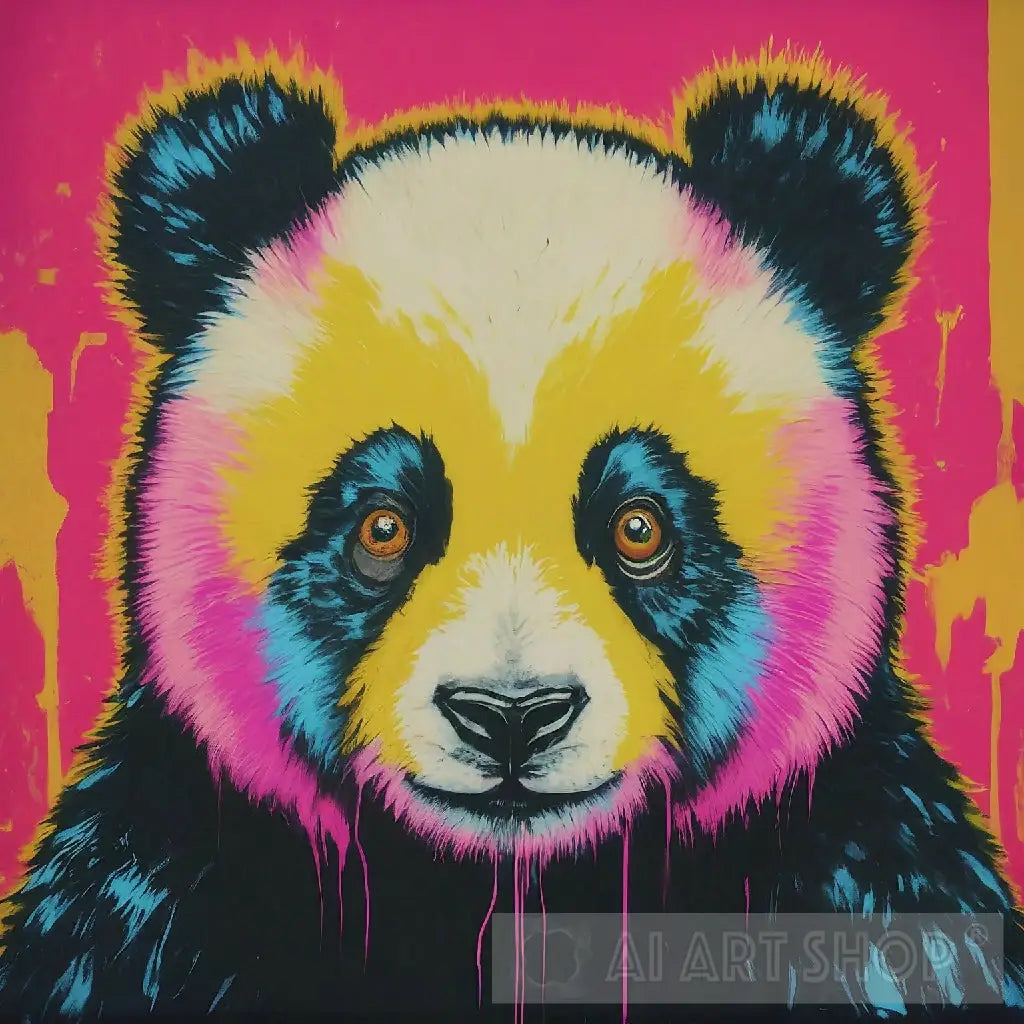Happy Panda Pop Art