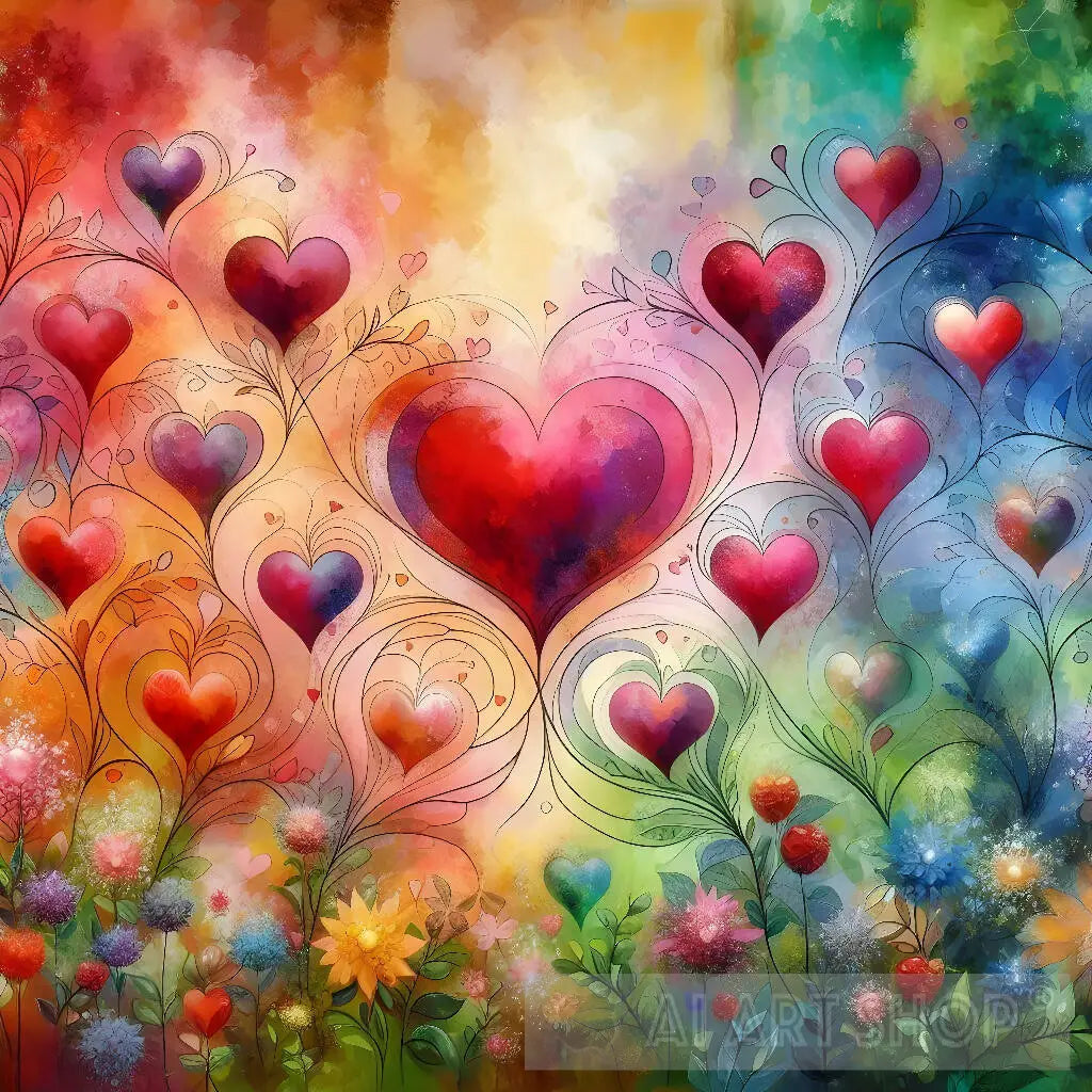 Heart Of Love Painting, Symbol of Affection, Romantic Art, Emotiona...