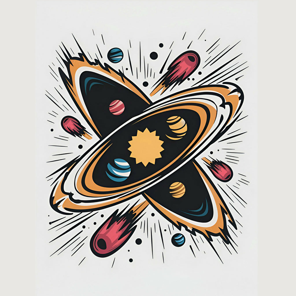 Cosmic Fusion: Stunning AI Space Art Print – Sci-Fi Digital Illustr...