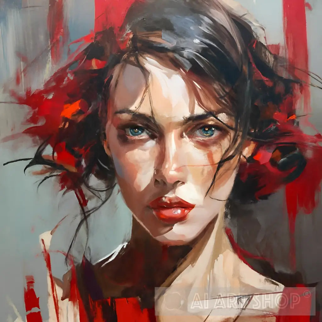 Head. Portrait, face , painting, art, colors