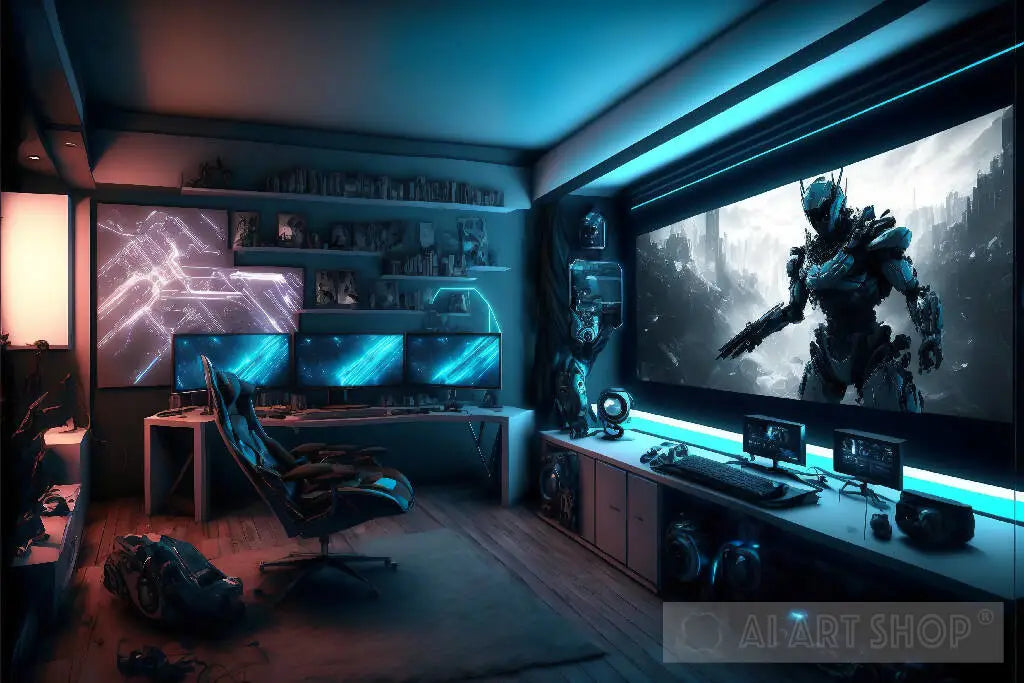 High tech gamer room