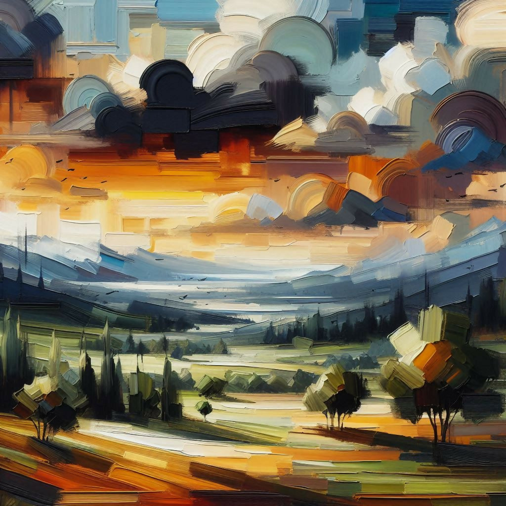 Golden Hour Serenity: A Breathtaking Rural Landscape