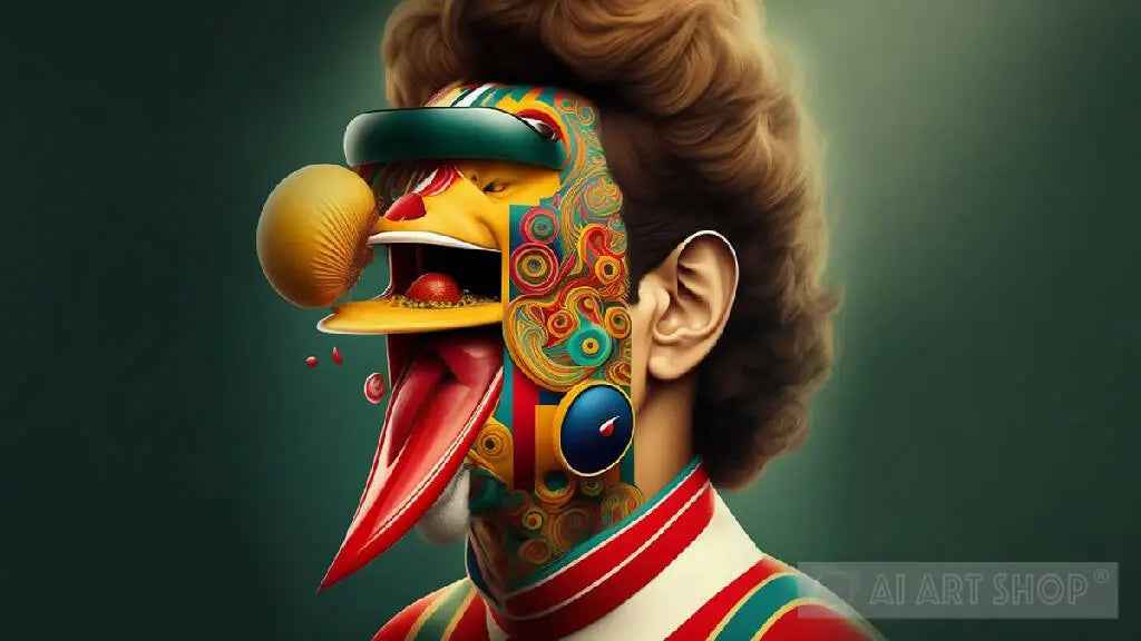 horror head face art