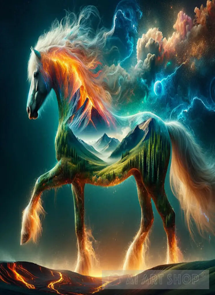 حصان يركض وراء السراب