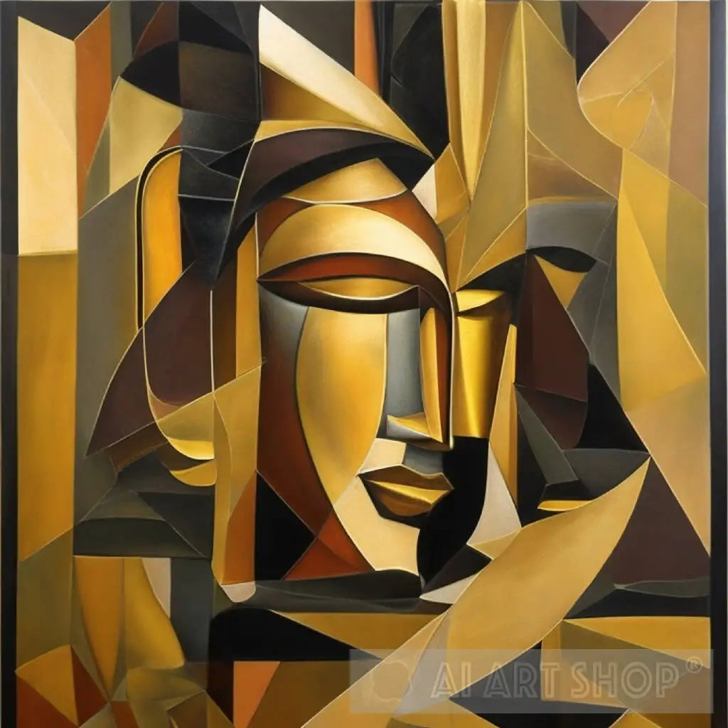abstract art, human face, ai generated art, cubism, spiritual