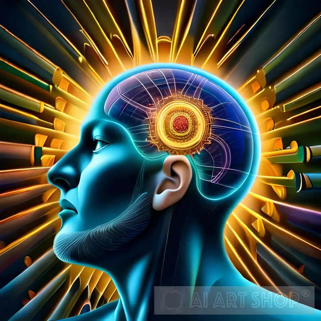 Human head ai generated artwork.