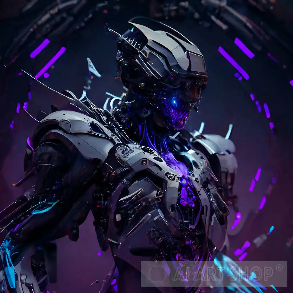 Cyberpunk AI robot, futuristic robot design, artificial intelligenc...
