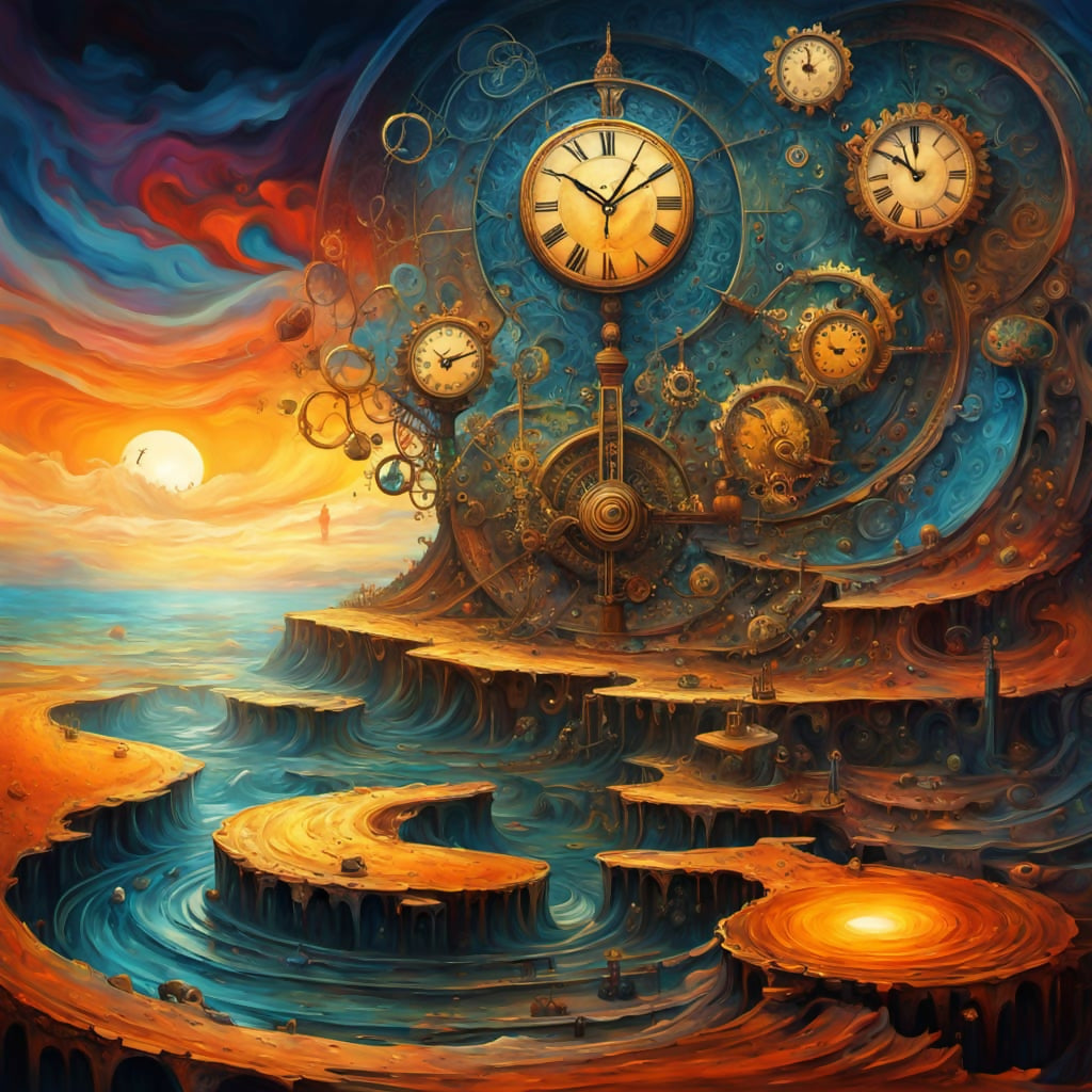 Temporal Maze: A Surreal Journey Through Time and Space | AI Art