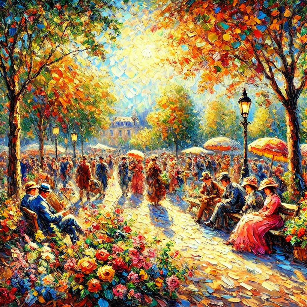 Sunlit Serenity: Vibrant Impressionist Art for Nature Lovers and To...