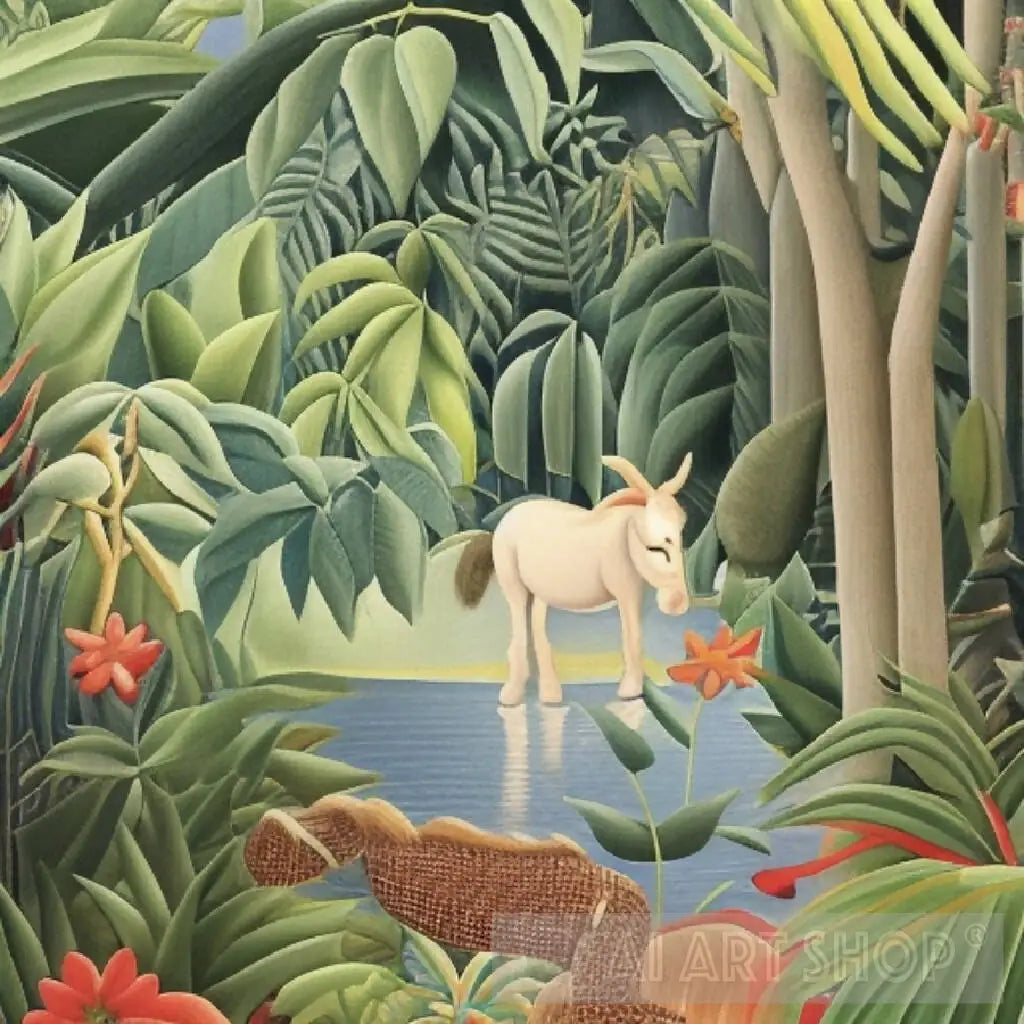 Donkey River Drinking Water Thirsty