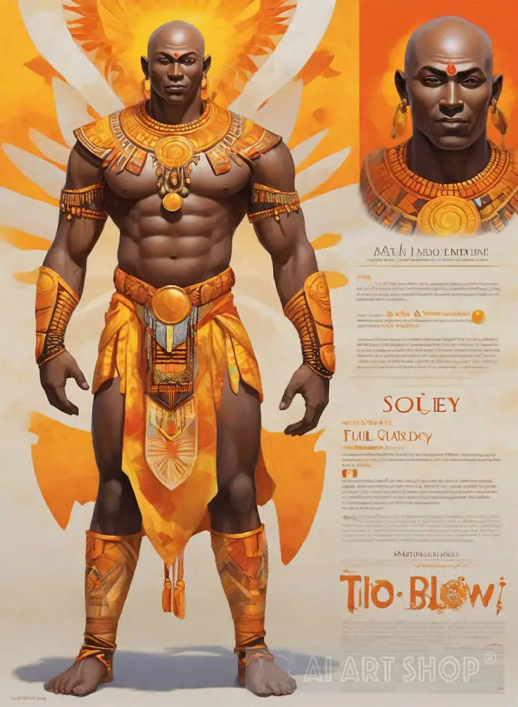 imaginary , portrait , Solèy, , guardian , sun, , full body