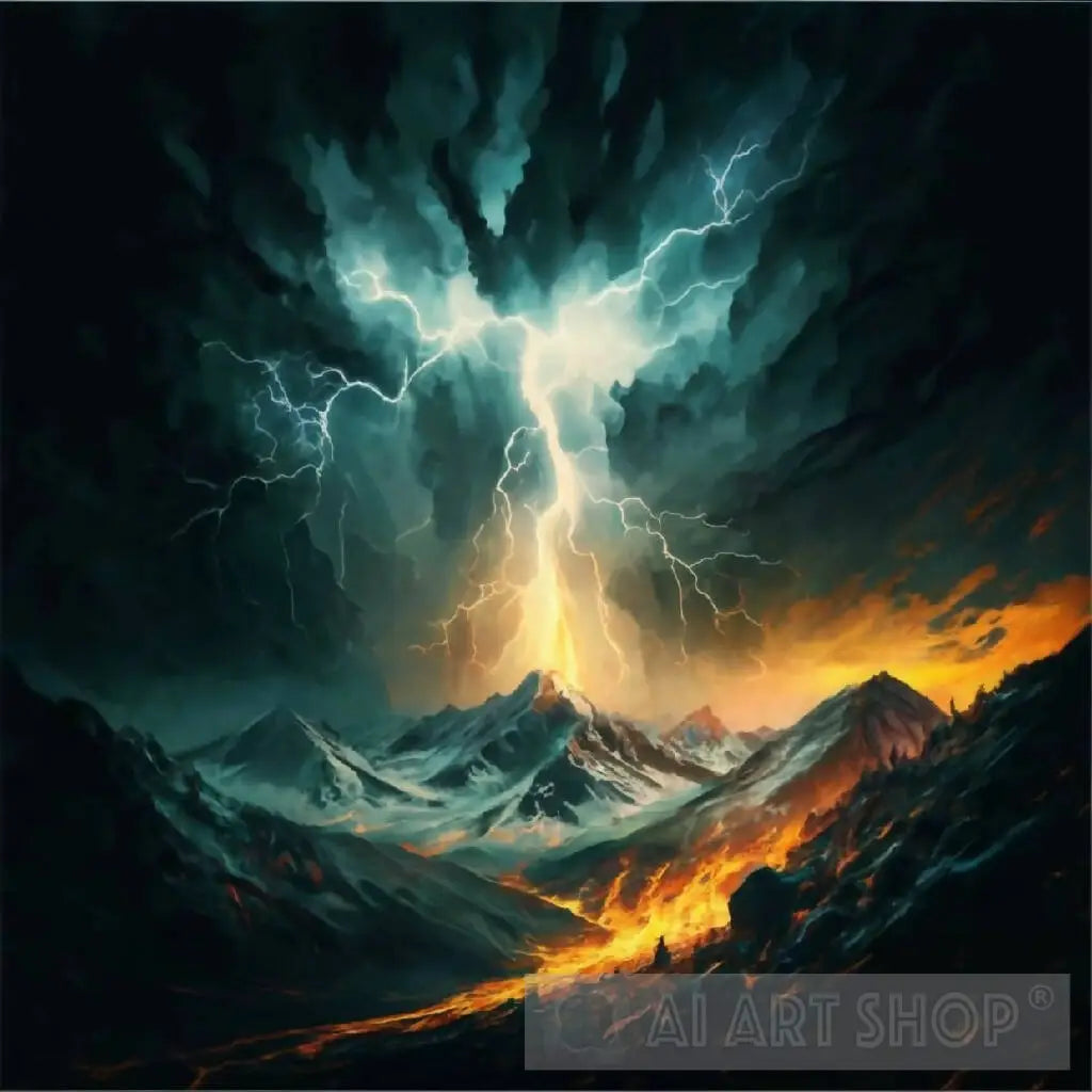 Impressive Lightning Strikes In A Strong Storm