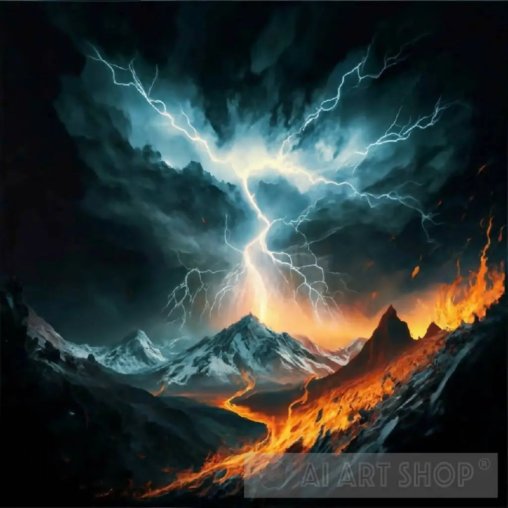 Impressive Lightning Strikes In A Strong Storm