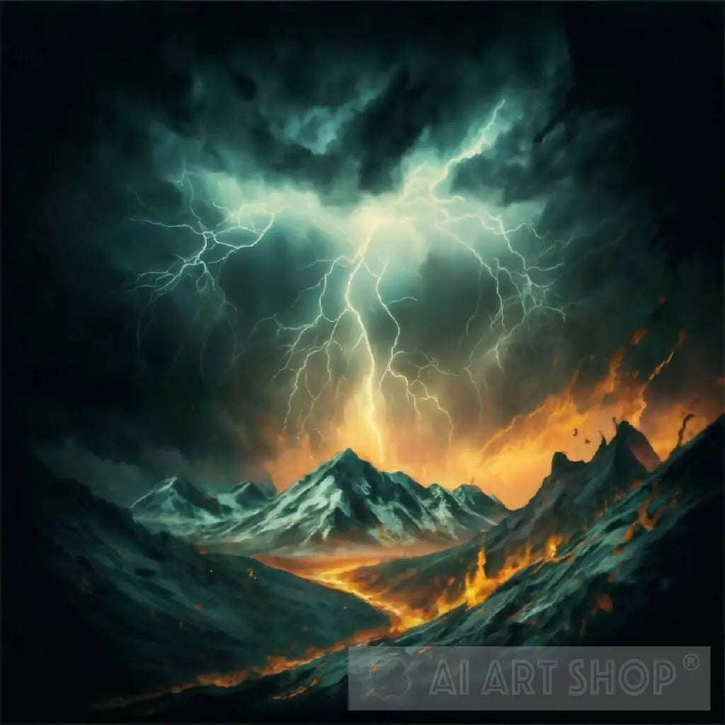 Impressive Lightning Strikes In A Strong Storm