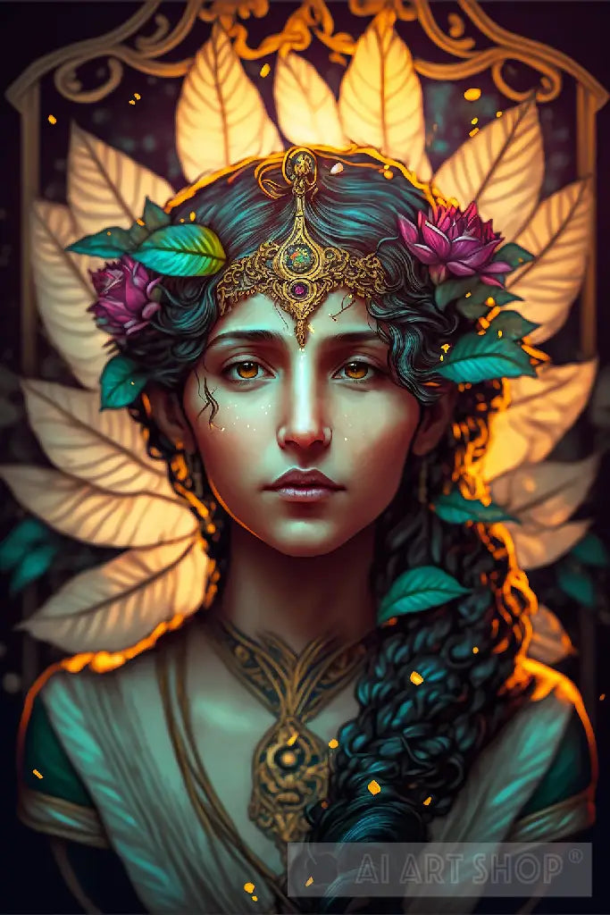 painting, celestial, magical, goddess, mystical, folklore, magic, f...