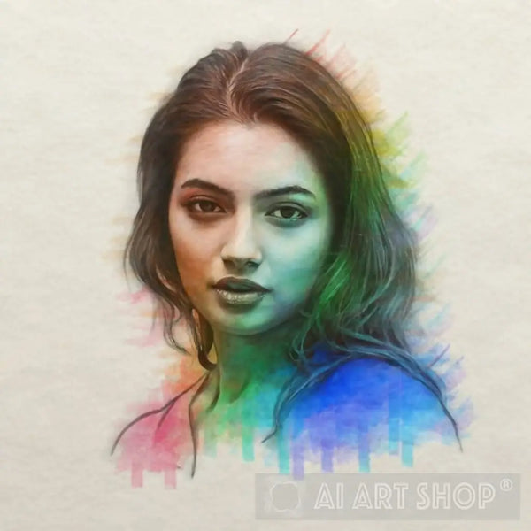 ink drawing of woman