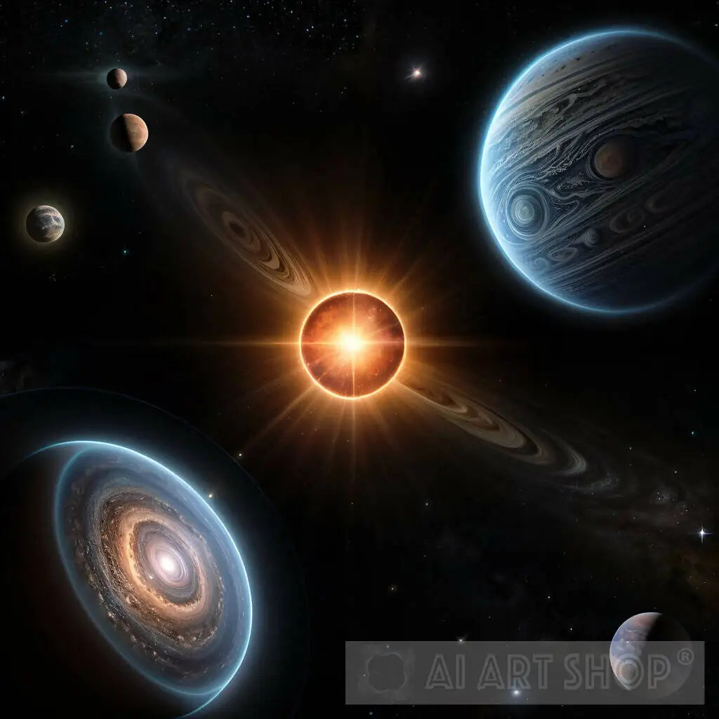 Interstellar cosmos, universe, planets, solar system