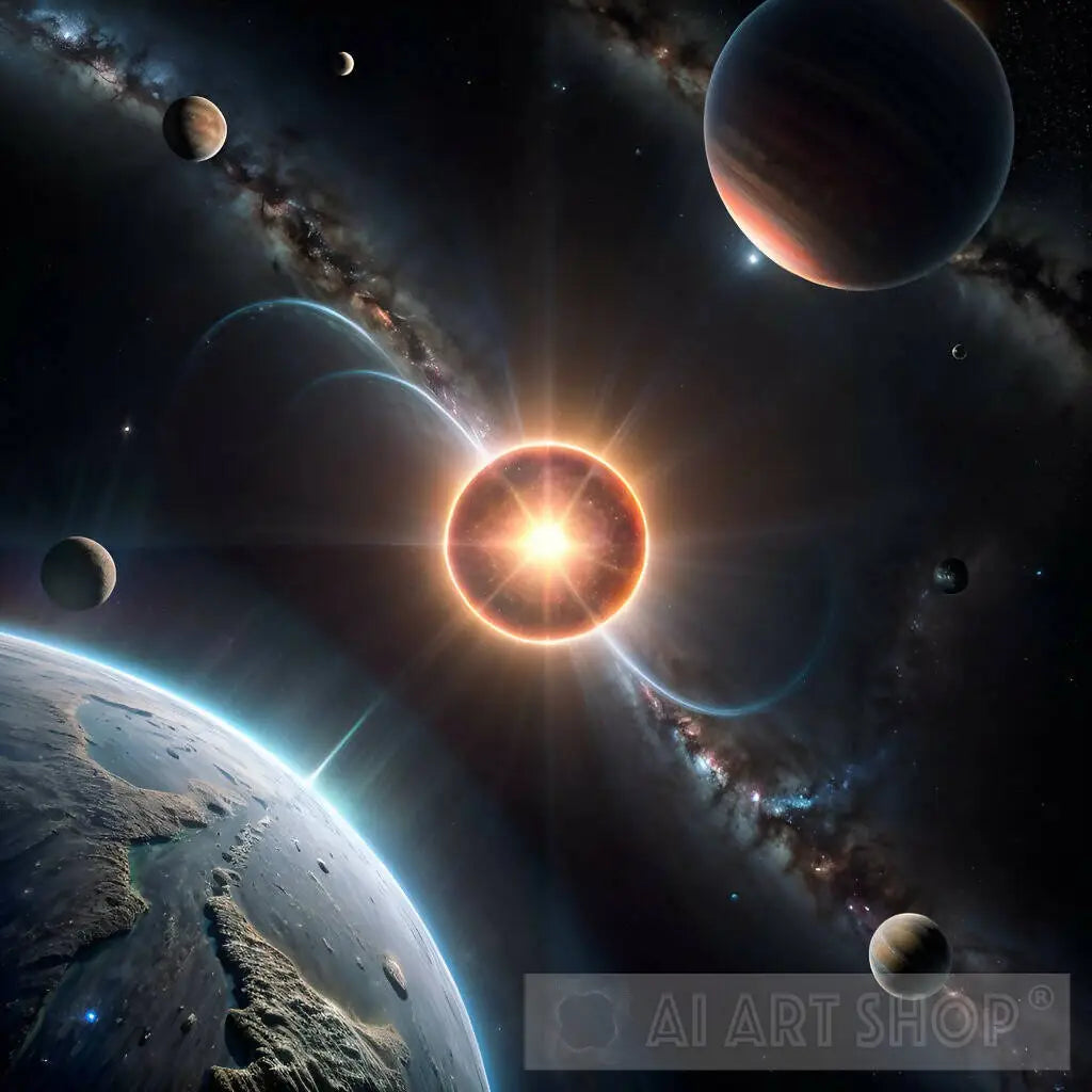 Interstellar cosmos, universe, planets, solar system