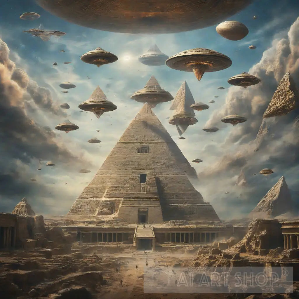 Invasive invasion, Pyramid, Flying saucers