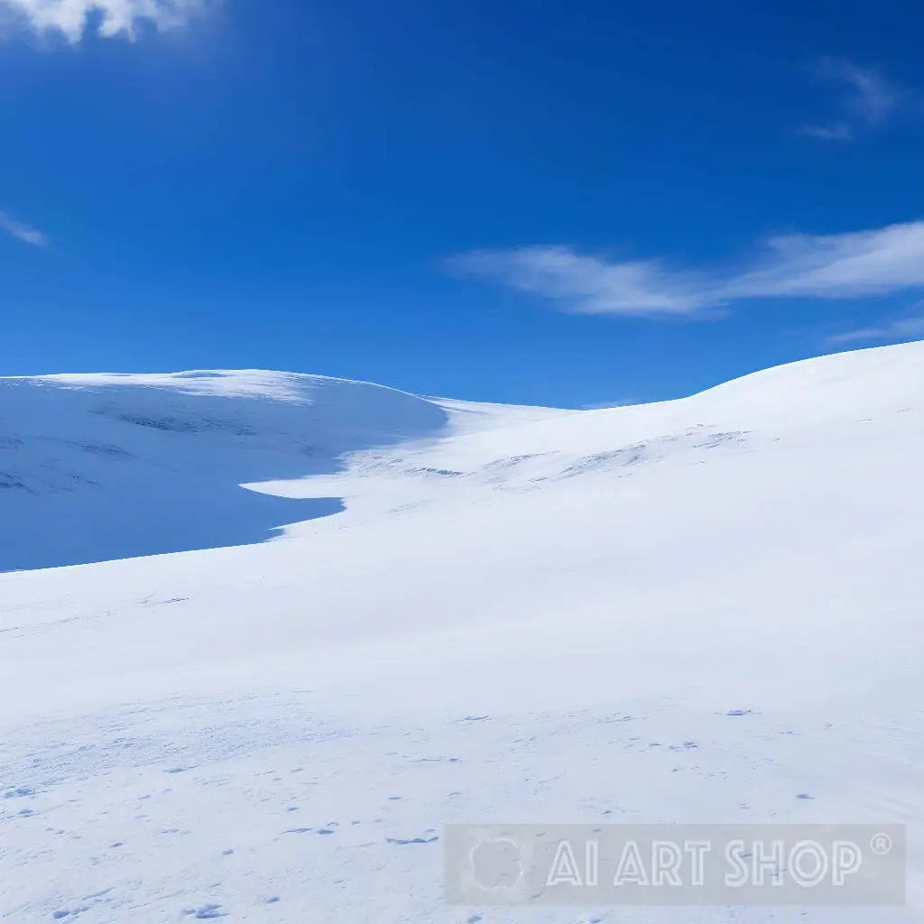 Isolated snow hills landscape. Winter snowdrift background