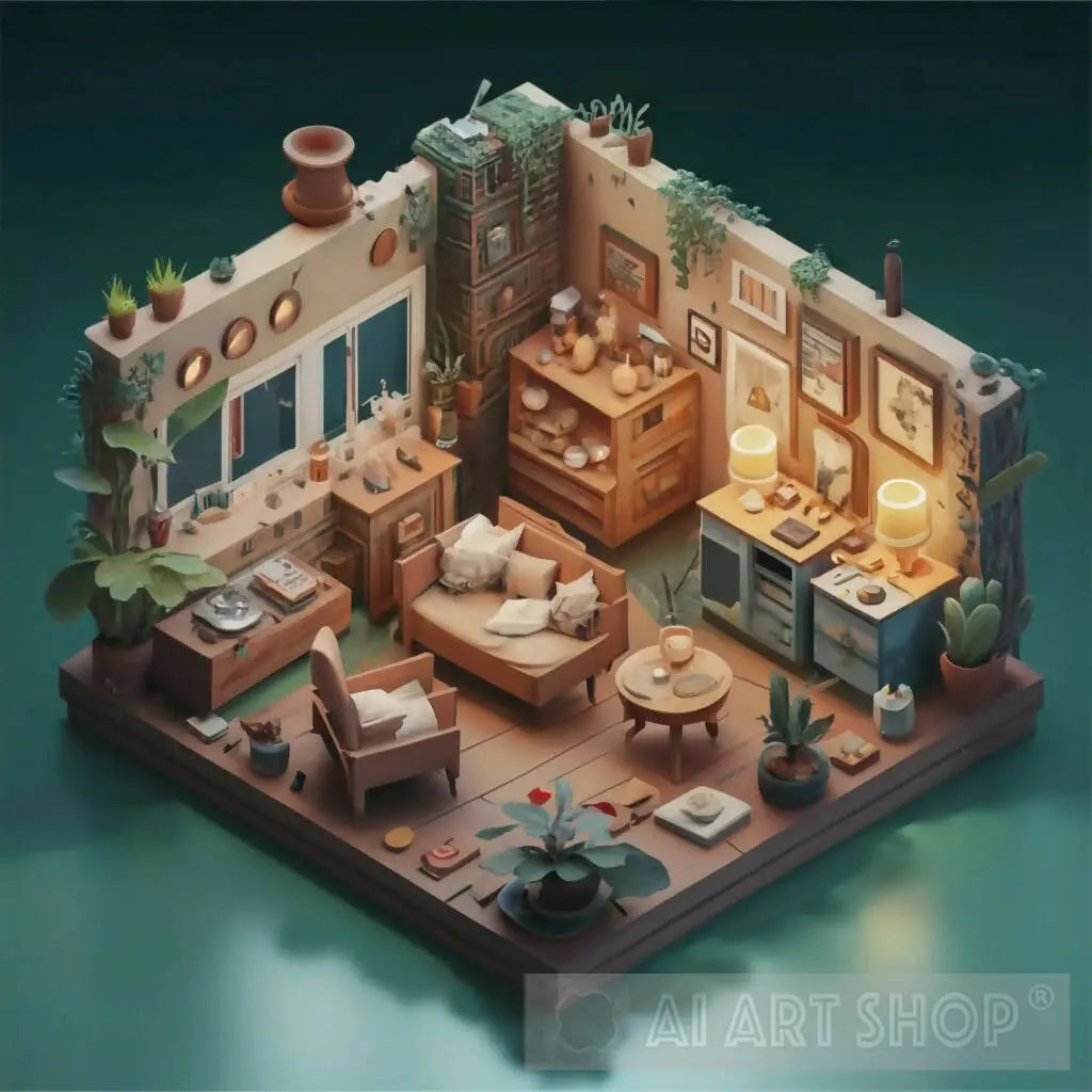 Isometric Art, house deream 3d