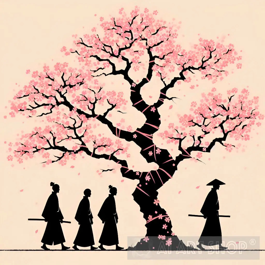 japanese people and sakura tree