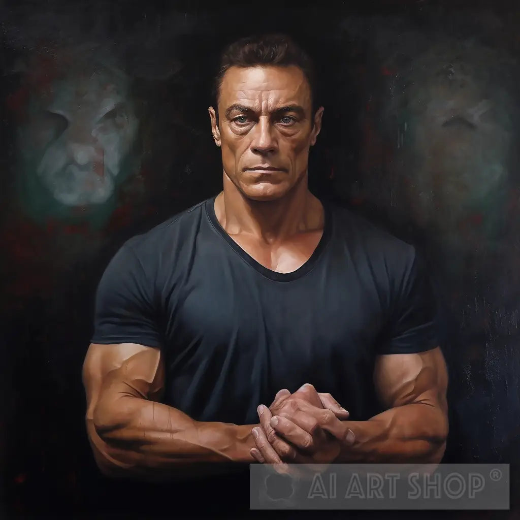 Jean Claude van Damme oil painting